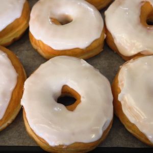 Vanilla Iced Ring Donuts- Plain1 Dozen - Oakmont Bakery