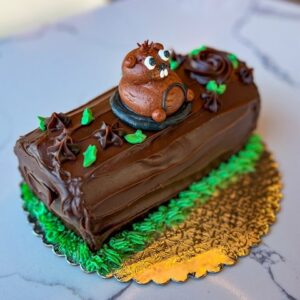 Hog on a LogIced Chocolate Cake Roll - Oakmont Bakery