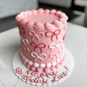 Bow-tiful3 Layer Cake - Oakmont Bakery